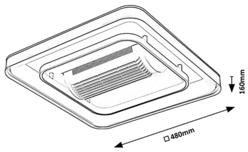 Rabalux 71341-LED Stm. str. svít. s venti. AIREON 50W/230V 3000/4000/6000K+DO