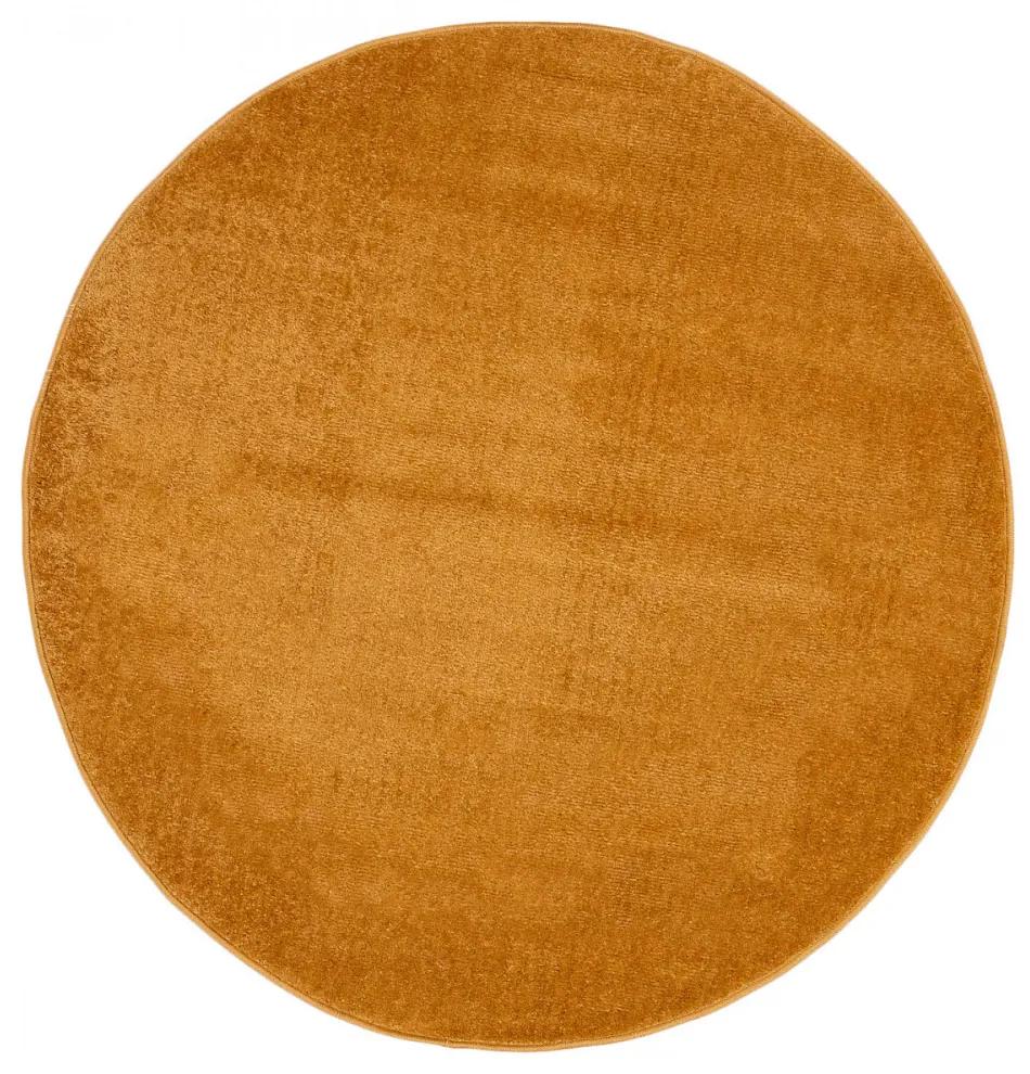 Kusový koberec Ezra žlutý kruh, Velikosti 120x120cm