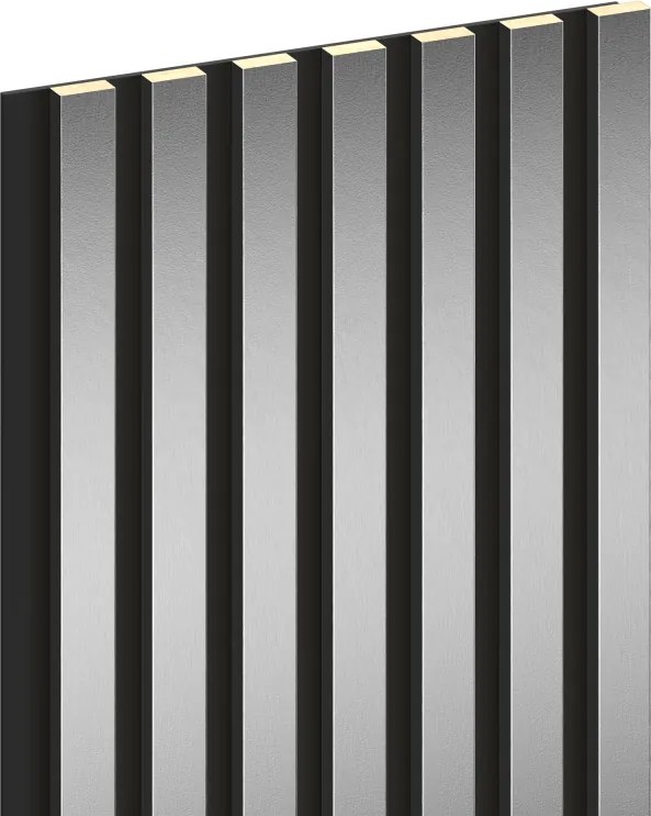 Mexen Lam-B, stěnové lamely 275 × 31,5 cm, HDF deska 4 mm, stříbrná, S100-275317-2812-056
