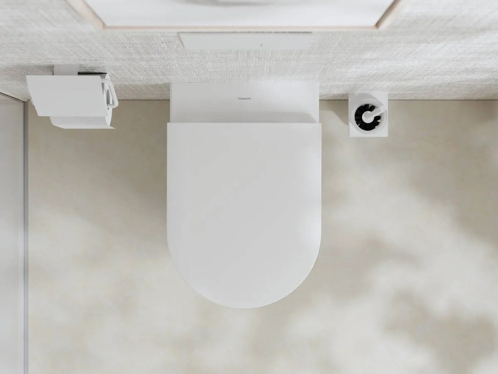 Hansgrohe AddStoris, držák na toaletní papír s krytkou, bílá matná, HAN-41753700