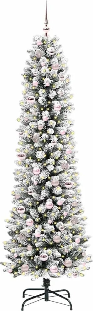 Umělý vánoční stromeček Bílá 210 cm PVC, kov a plast 3396119