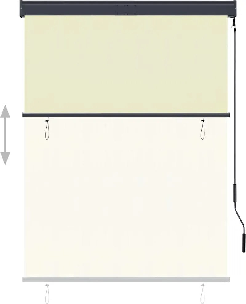 Venkovní roleta 120 x 250 cm krémová 145965