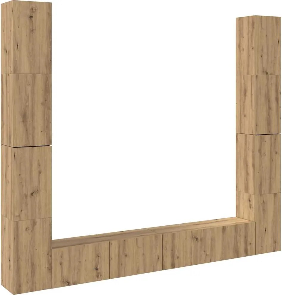 Nástěnné TV skříňky 6 ks dub artisan kompozitní 3328988