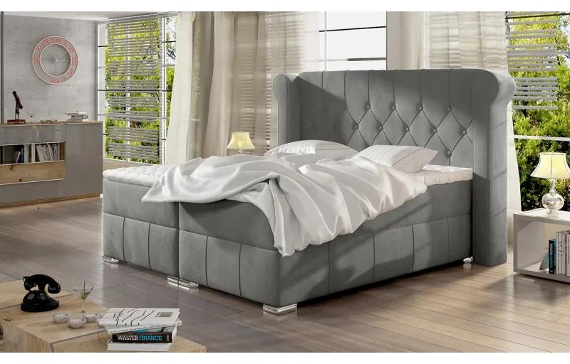 Kontinentální postel Piuret, Rozměr postele: 140 x 200 cm, Barva:: Magic Velvet 2201