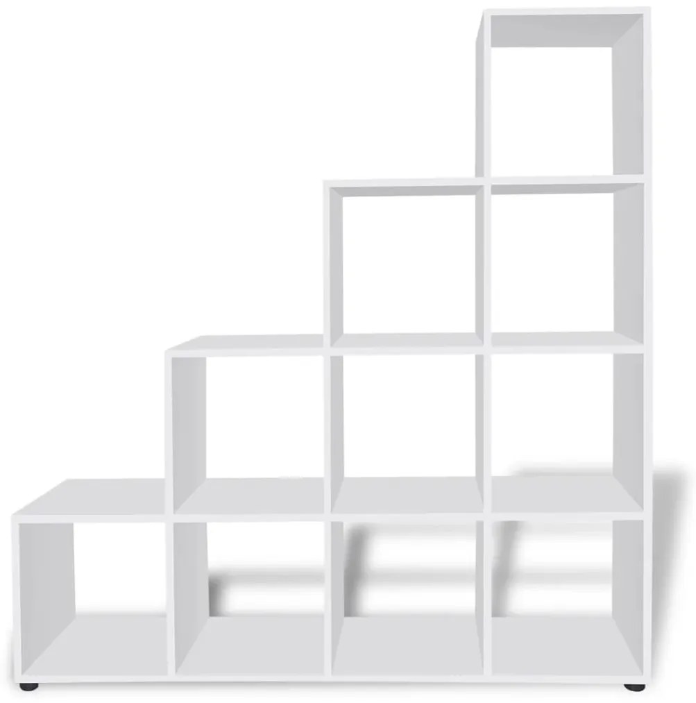 vidaXL 242550 Marketos Staircase Bookcase/Display Shelf 142 cm White
