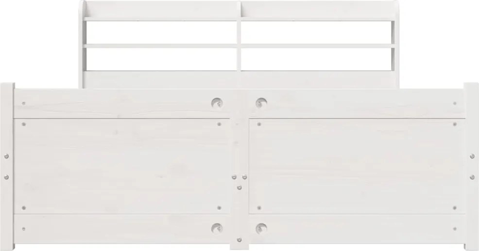 Rám postele s čelem bez matrace bílý 140x190 cm 3306755