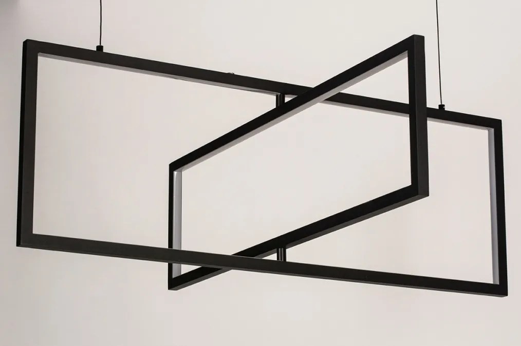 Závěsné LED svítidlo nad stůl Dual Frame Line Black