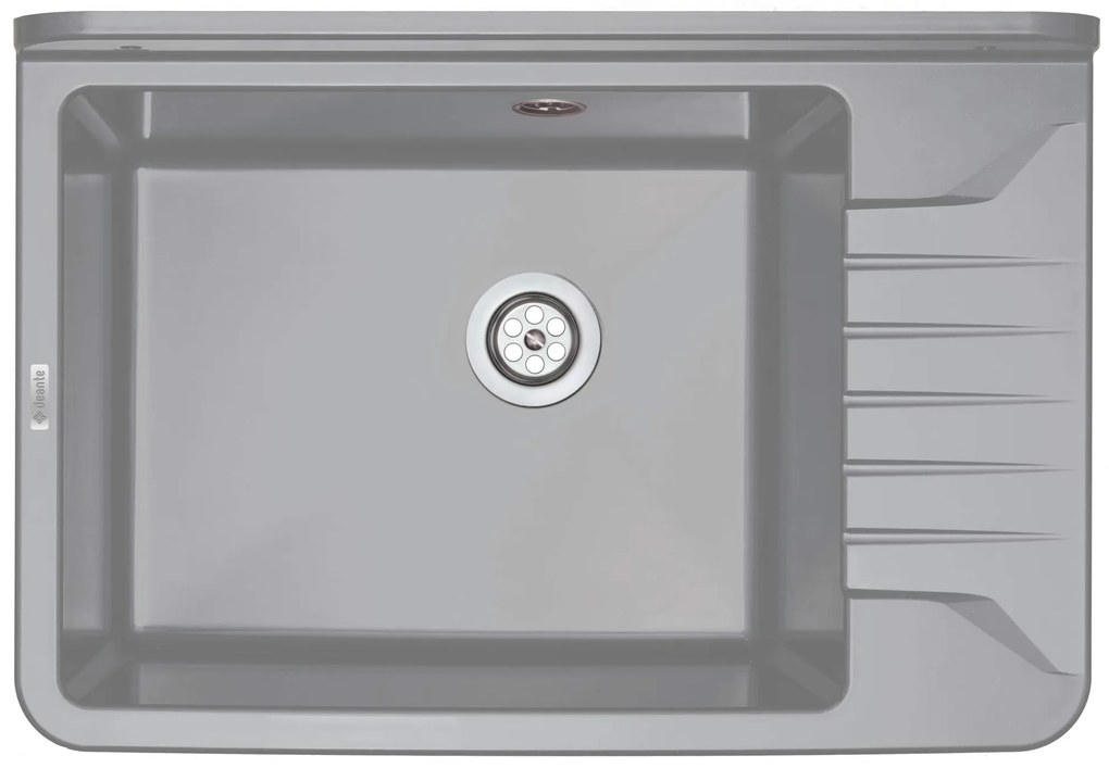 Deante Garden, výlevka z polypropylenu 501x341x184 mm KO, 2" + sifon, 1-komorová, šedá, ZYT_311A