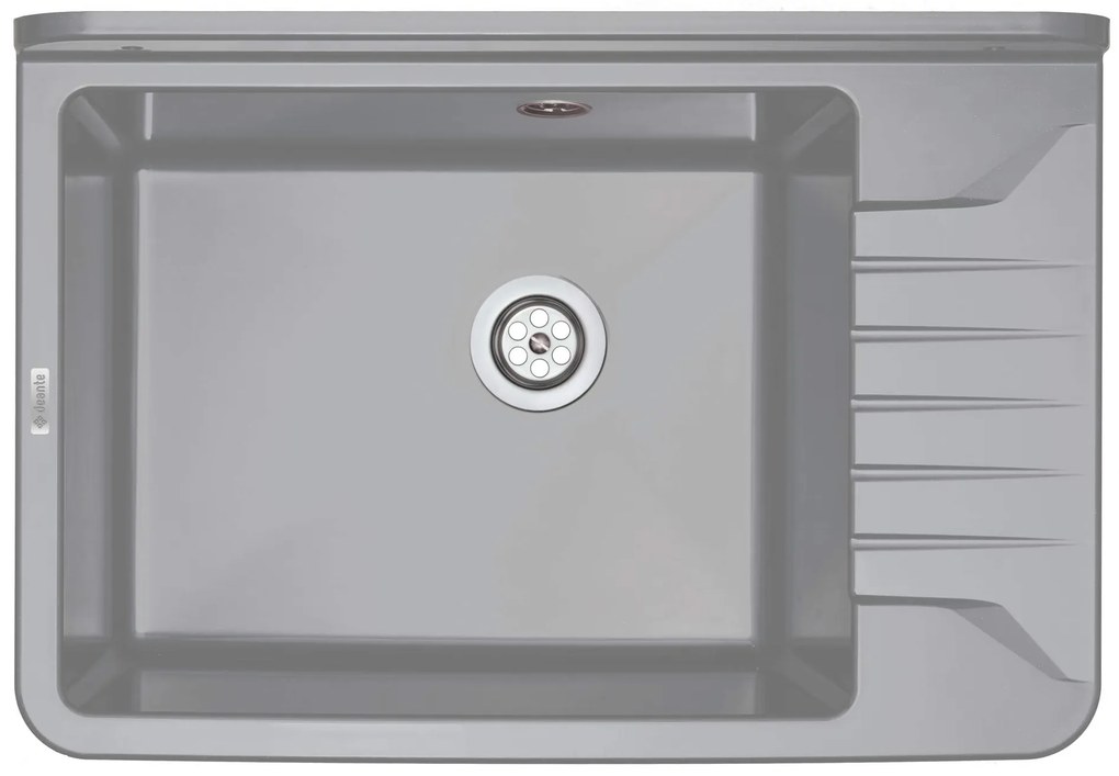 Deante Garden, výlevka z polypropylenu 501x341x184 mm KO, 2" + sifon, 1-komorová, šedá, ZYT_311A