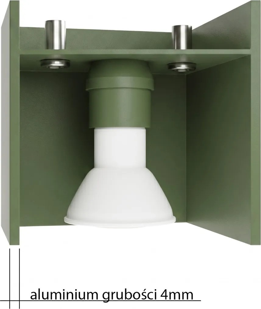 Sollux Lighting Stropní svítidlo QUAD 1 olivově zelené