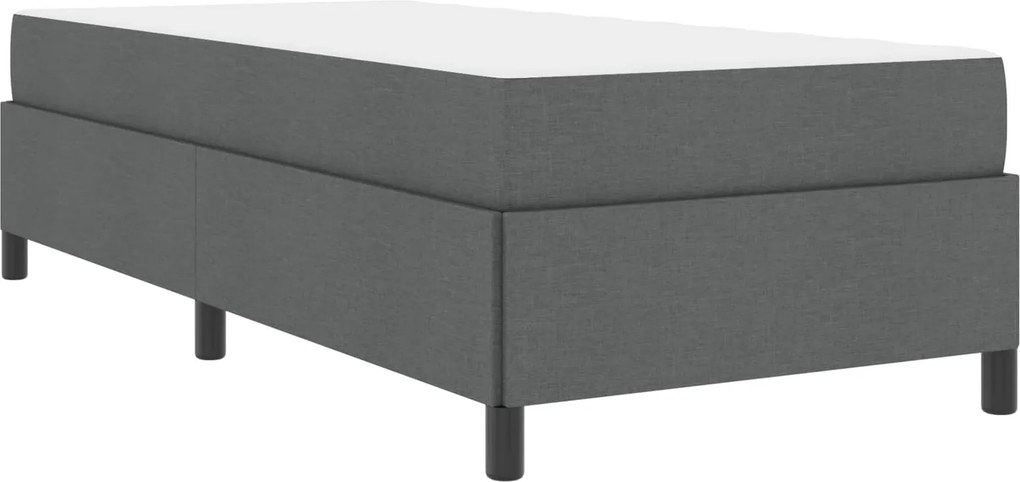 Postel s boxspringem Tmavě šedá 90 x 200 cm textil 3398830