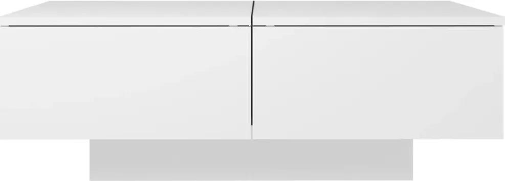 vidaXL Konferenční stolek 90 x 60 x 31 cm dřevotříska [804175] Barva: bílá s vysokým leskem