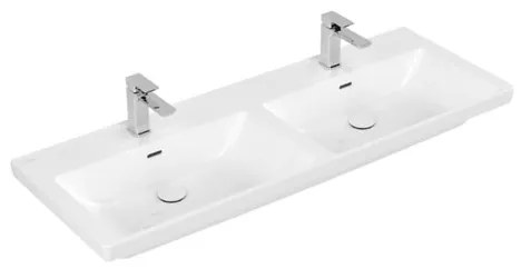 Villeroy & Boch Subway 3.0 dvojumyvadlo 1300 x 475 x 165 mm, alpská bílá, ceramicplus, s přepadem, neleštěno 4A71D5R1