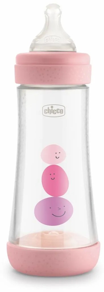 CHICCO Láhev kojenecká Perfect 5 silikon 300 ml dívka