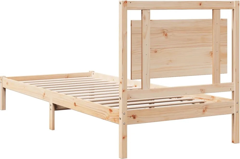 Prodloužený rám postele bez matrace 100 x 220 cm masivní dřevo 3309199