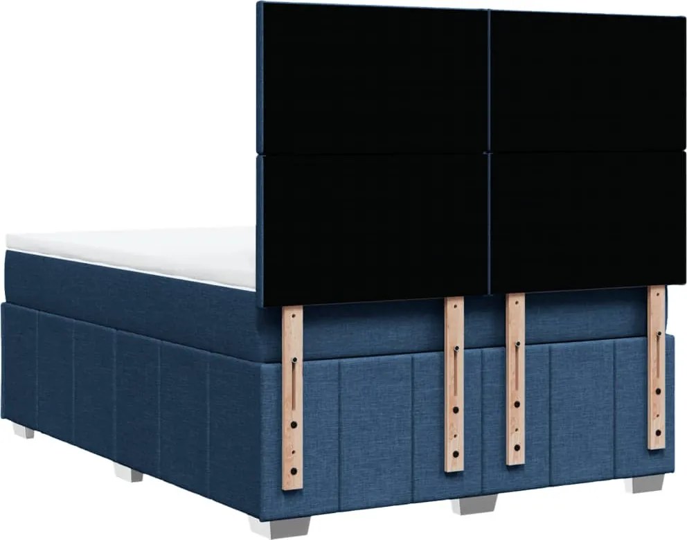 Box spring postel s matrací modrá 160x200 cm textil 3291718