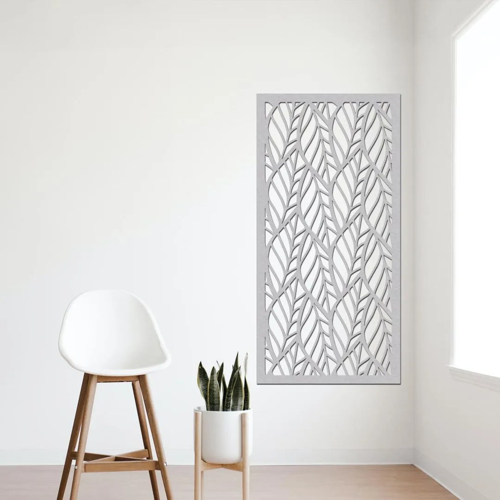 dřevo života Dřevěný dekorační panel LEAF III Zvolte rozměr (cm): 20x40, Zvolte barvu dekoru: Černá