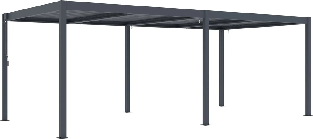 Hliníková bioklimatická pergola s lamelami BestBerg BBP-18G / 6 x 3 m / šedá