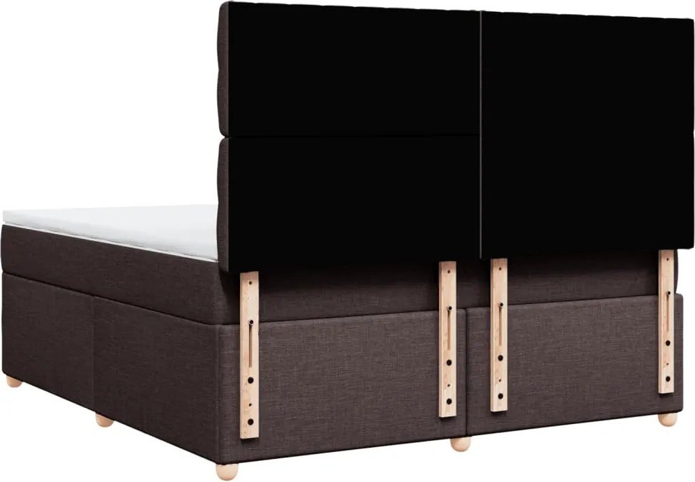 Box spring postel s matrací tmavě hnědá 180x200 cm textil 3291369