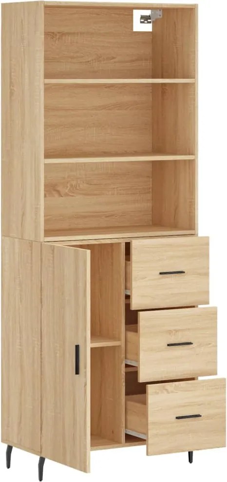 Skříň highboard dub sonoma 69,5 x 34 x 180 cm kompozitní dřevo 3189464