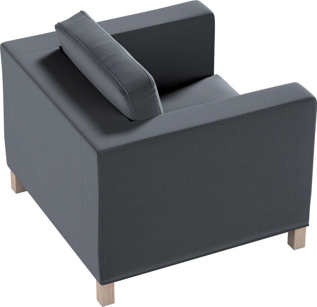 Potah na křesko IKEA Karlanda, krátký barva šedá látka sametová