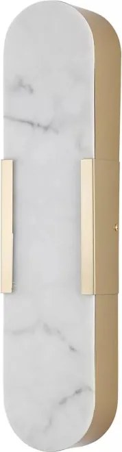 Searchlight 11139GO Nástěnné LED svítidlo OPALINE MARBLE IP44, ZLATÉ 50cm