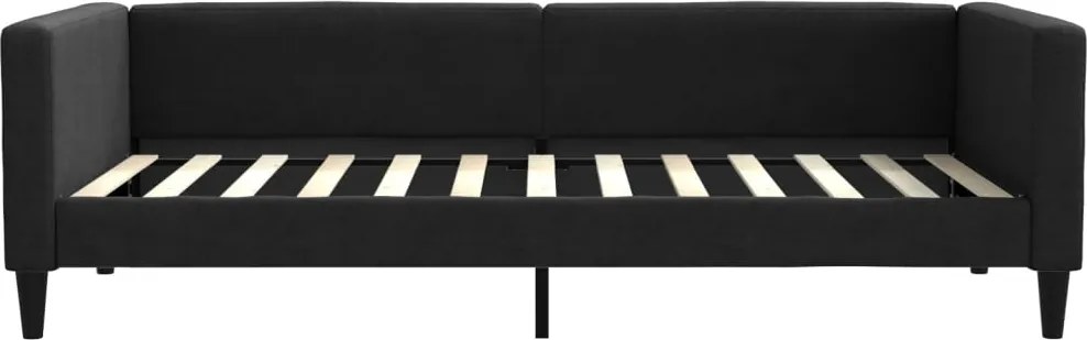 Válenda s přistýlkou černá 100 x 200 cm textil 3196585