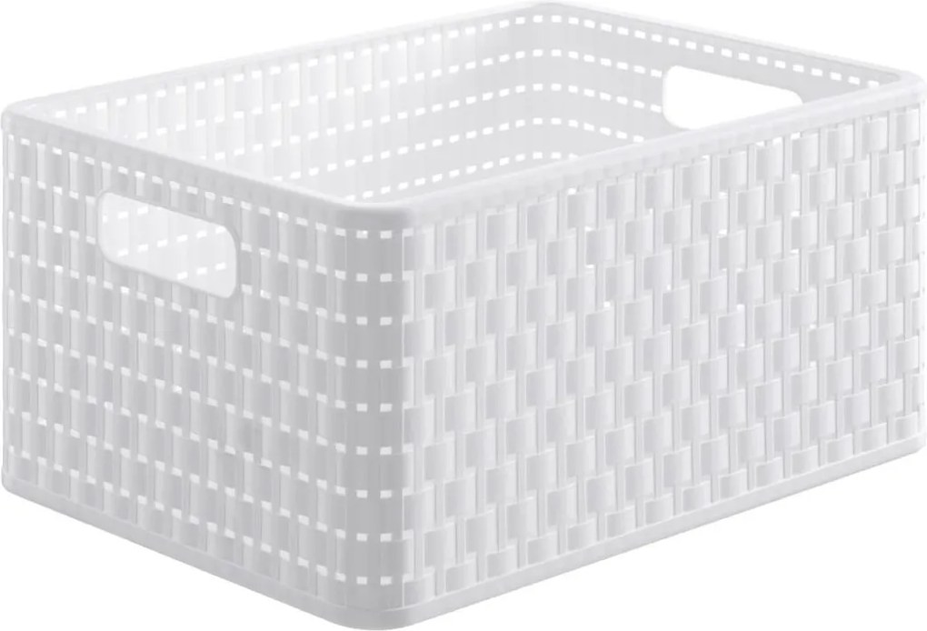 Rotho COUNTRY Úložný box, 36,8 × 27,8 × 19 cm, 18 l, bílá