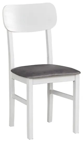 Drewmix jídelní židle LEO 3 dřevo: bílá, potahový materiál: látka, opěradlo: bílá