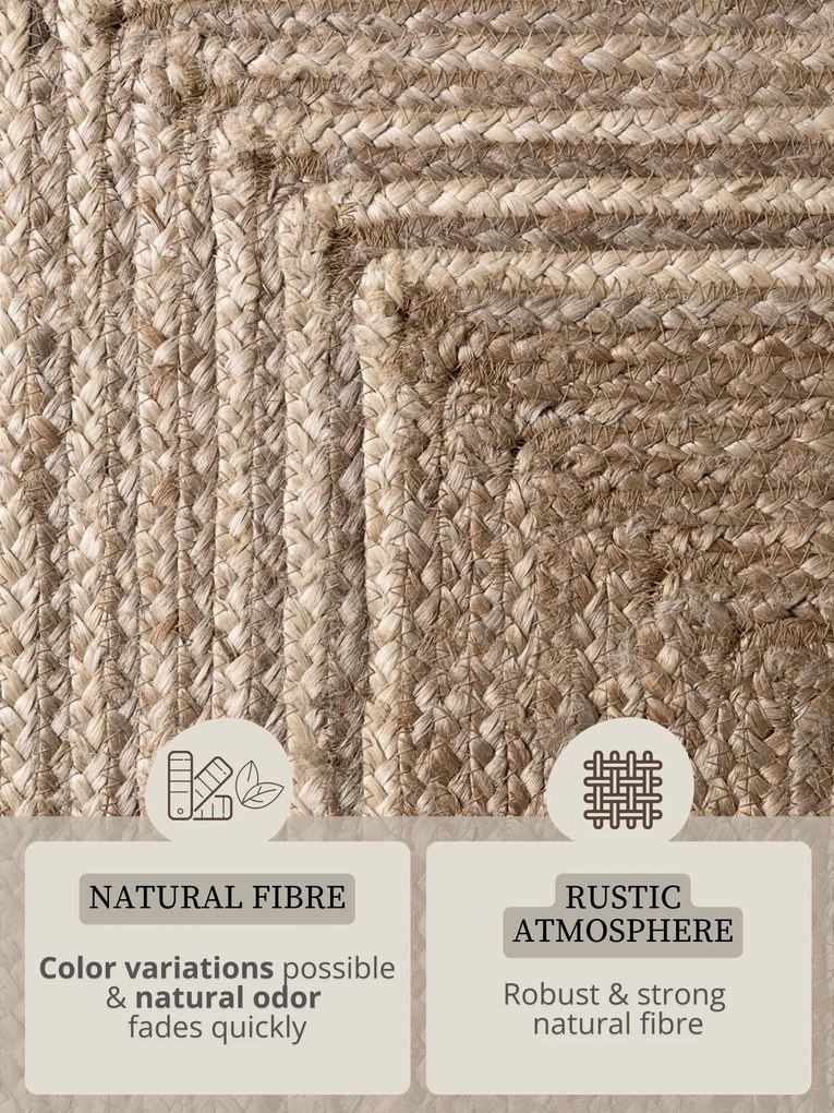 Hanse Home, Koberec běhoun Juno 106329 Natural White Brown, 80x200, hnědá, chodba / předsíň