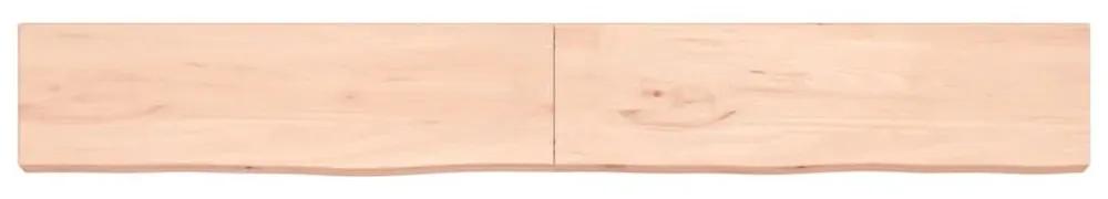 Petromila Nástěnná police 220x30x(2-6) cm neošetřené masivní dubové dřevo