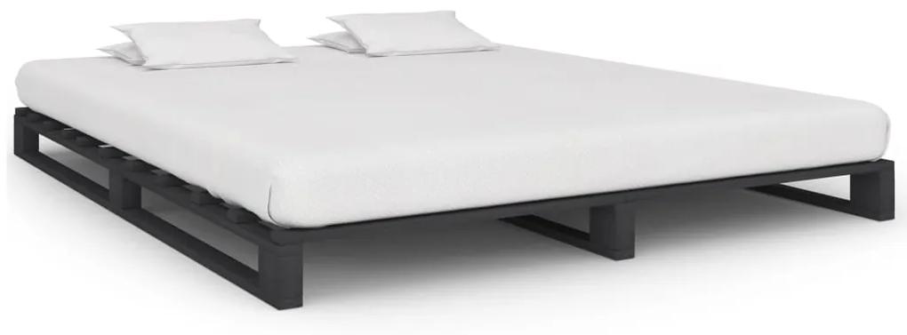 Rám postele z palet šedý masivní borovice 180 x 200 cm,  285253