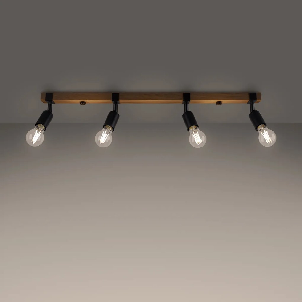 Sollux Lighting Stropní svítidlo ZUCA 4 černé