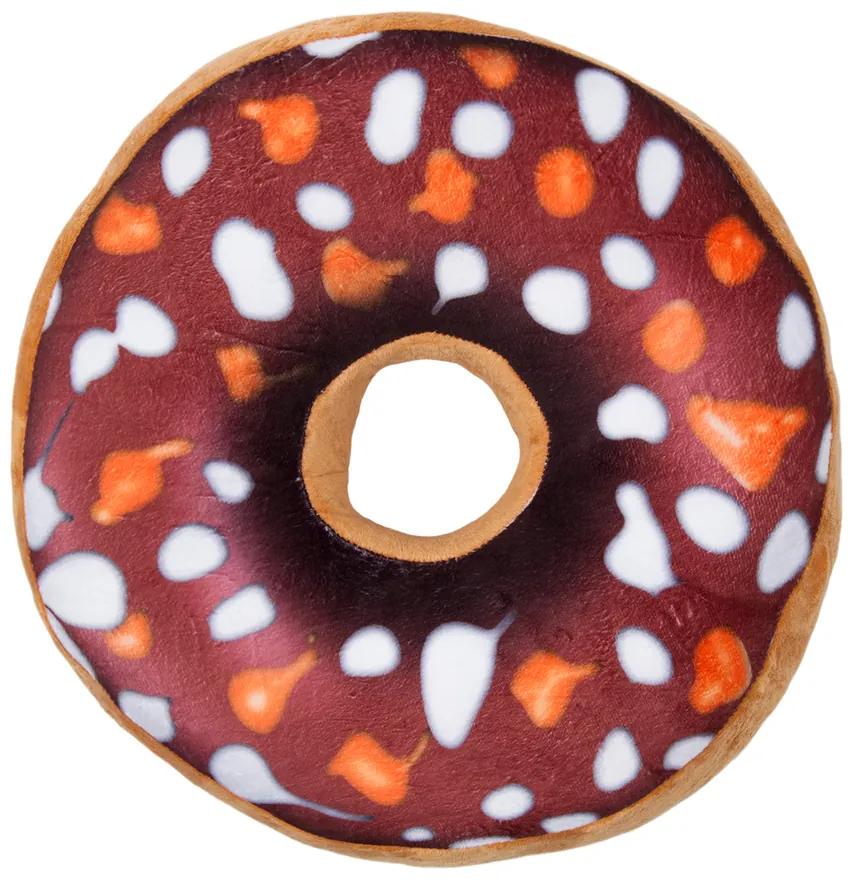 Jahu Tvarovaný polštářek Donut hnědá, 38 cm