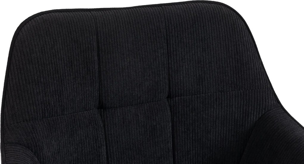 Jídelní židle Vienna manšestr černá konstrukce