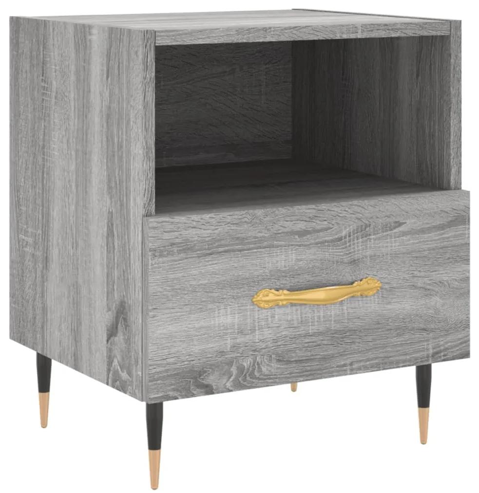 Noční stolek šedý sonoma 40 x 35 x 47,5 cm kompozitní dřevo
