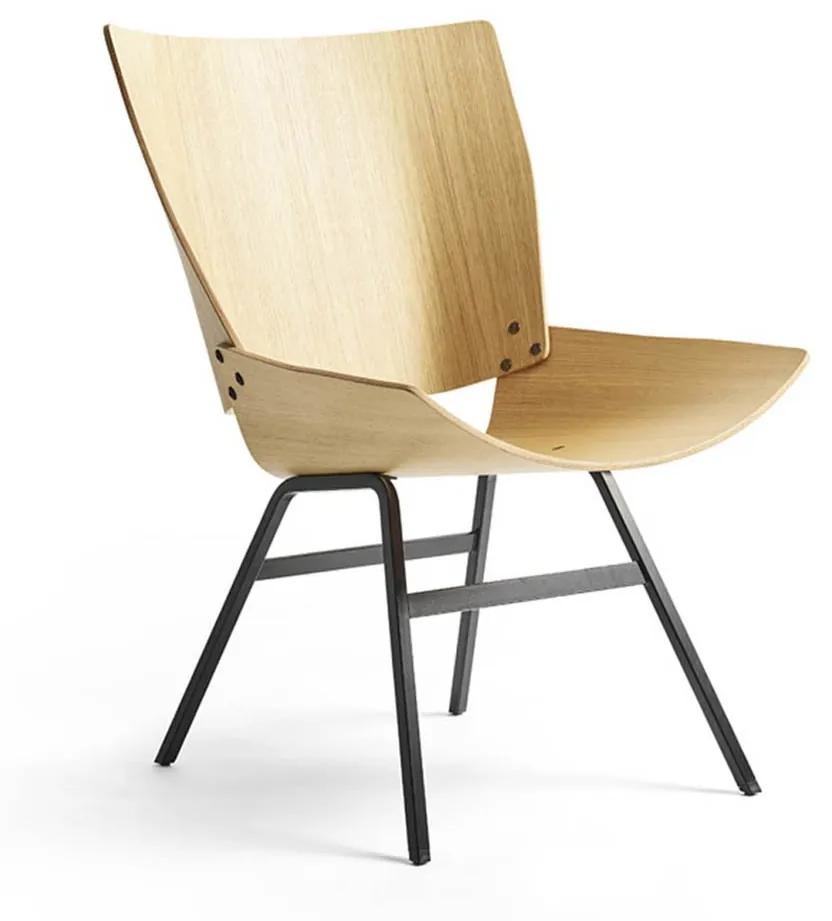 Přírodní Židle Shell Lounge bez polstrování 54 × 63 × 77 cm REX KRALJ