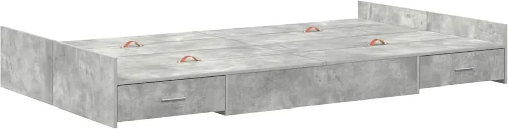 Rám postele s úložným prostorem Betonově šedá 120 x 190 cm 3335328