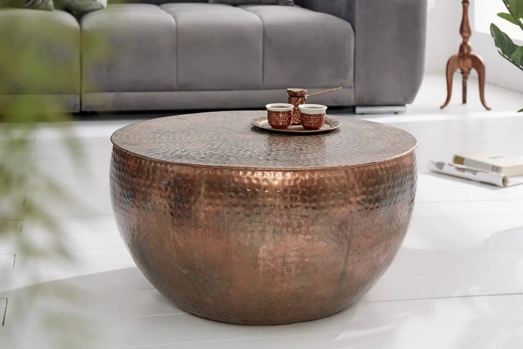 Invicta Konferenční stolek ORIENT II 60cm měděná patina 39535