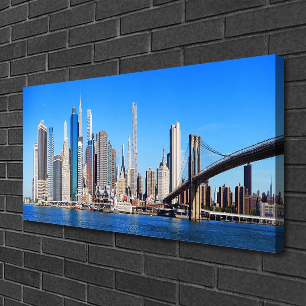 Obraz na plátně Most Město Architektura 140x70 cm