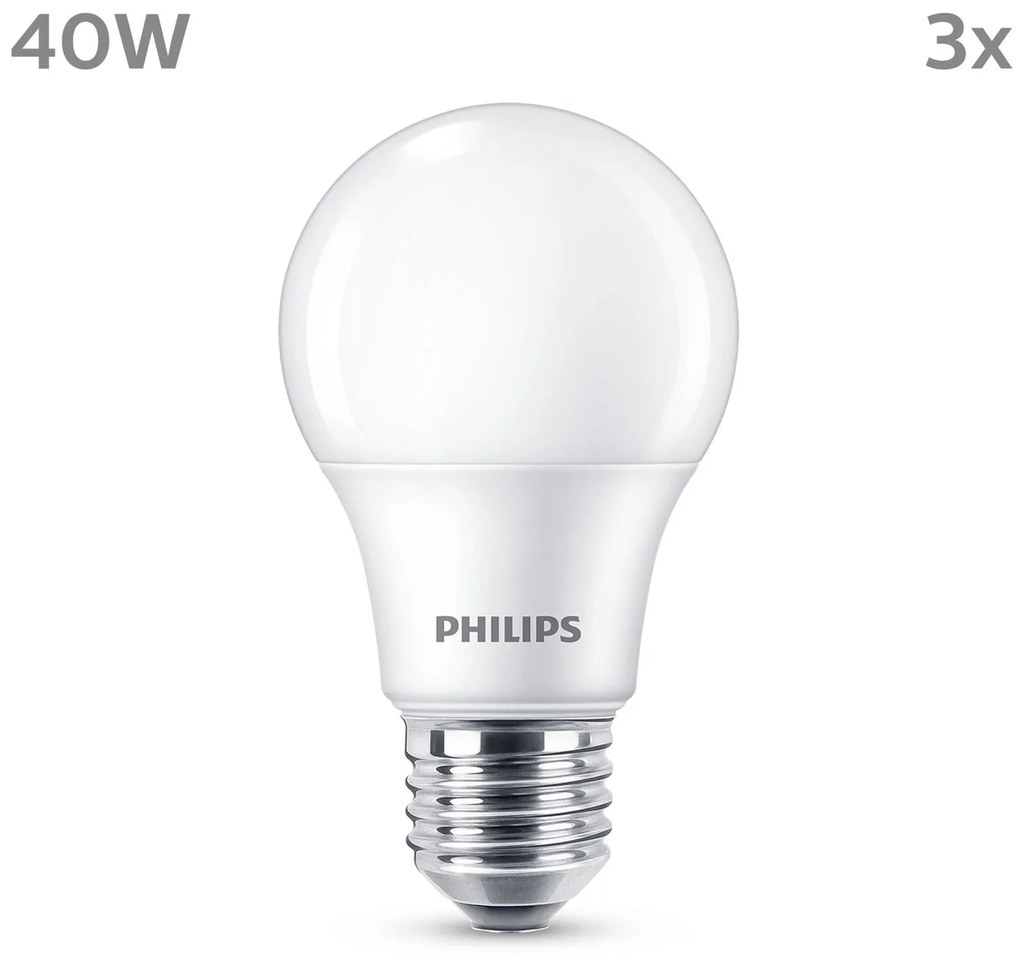 Philips LED žárovka E27 4,9W 470lm 2700K matná 3ks