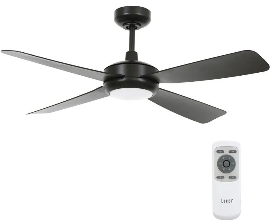 Lucci air 213303- LED Stmívatelný ventilátor SLIPSTREAM 1xGX53/12W/230V černá+DO 213303
