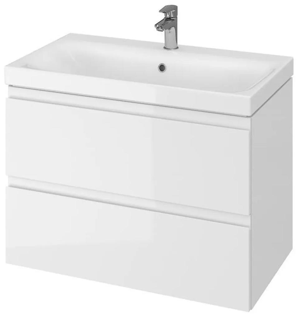 Koupelnová skříňka s umyvadlem Cersanit MODUO 79,5x62x44,7 cm bílá lesk S801-221-DSM