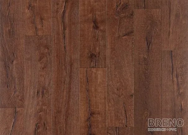 Breno PVC MAXIMA EKO Hunter Oak 019 - tmavé dřevo, šíře 100 cm