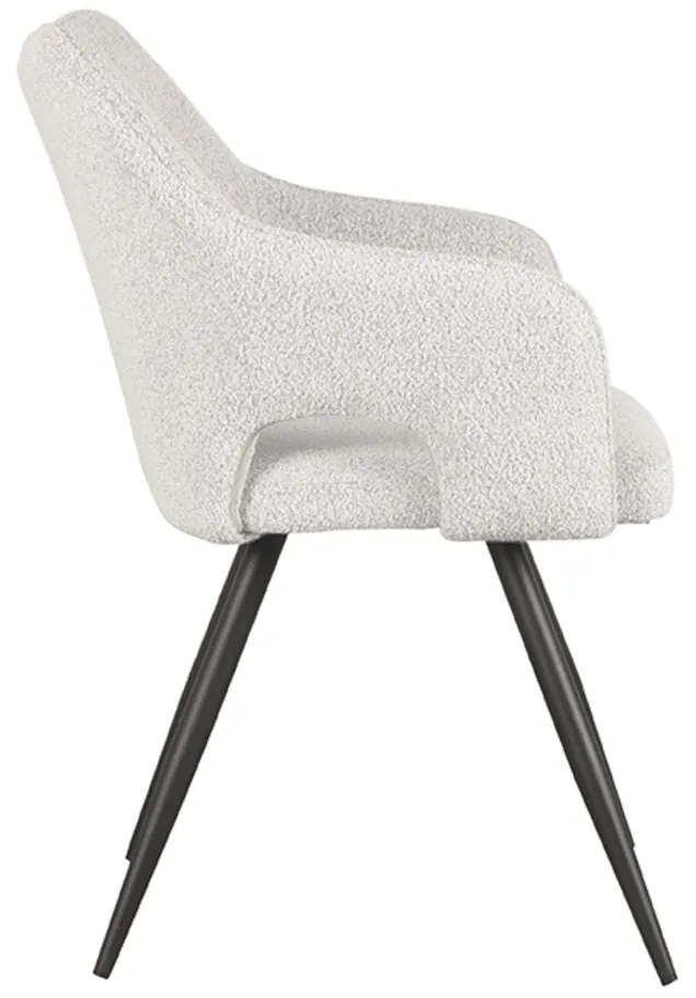 LABEL51 jídelní židle NOUD bílé bouclé UK-30.497