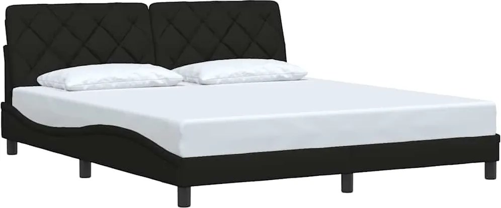 Rám postele bez matrace černý 180 x 200 cm textil 3310617