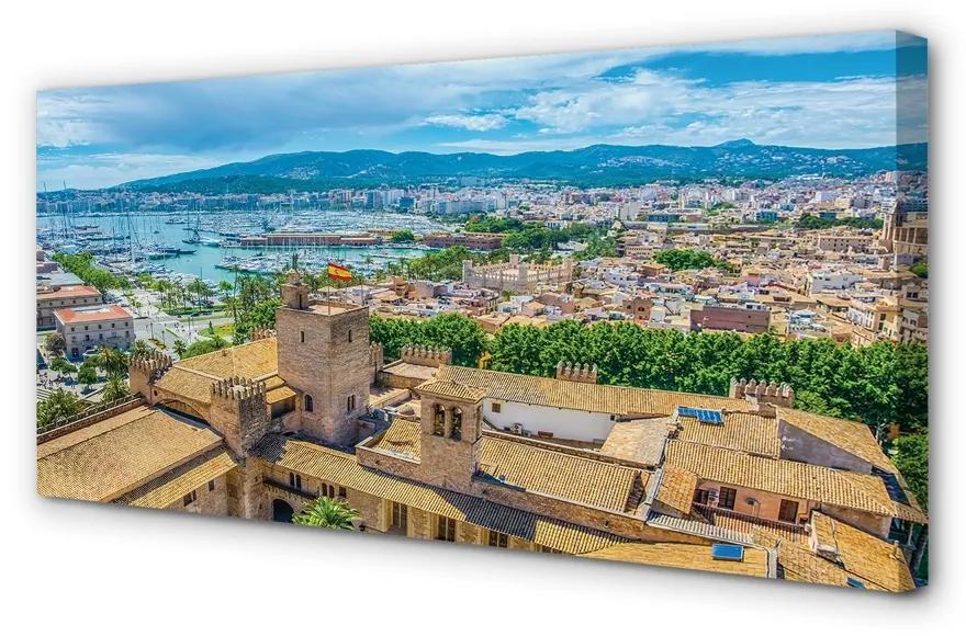 Obrazy na plátně Španělsko Port pobřeží město 100x50 cm
