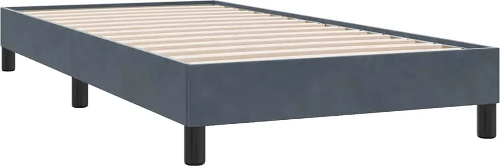Postel Box Spring bez matrace tmavě šedá 90x210 cm samet 3315808