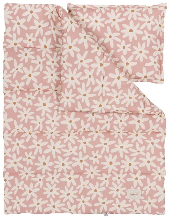 Růžová souprava do postýlky Blush Daisies – Malomi Kids