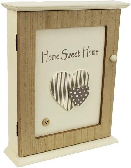 Box na klíče, skříňka na klíče dřevěná sweet home D0422
